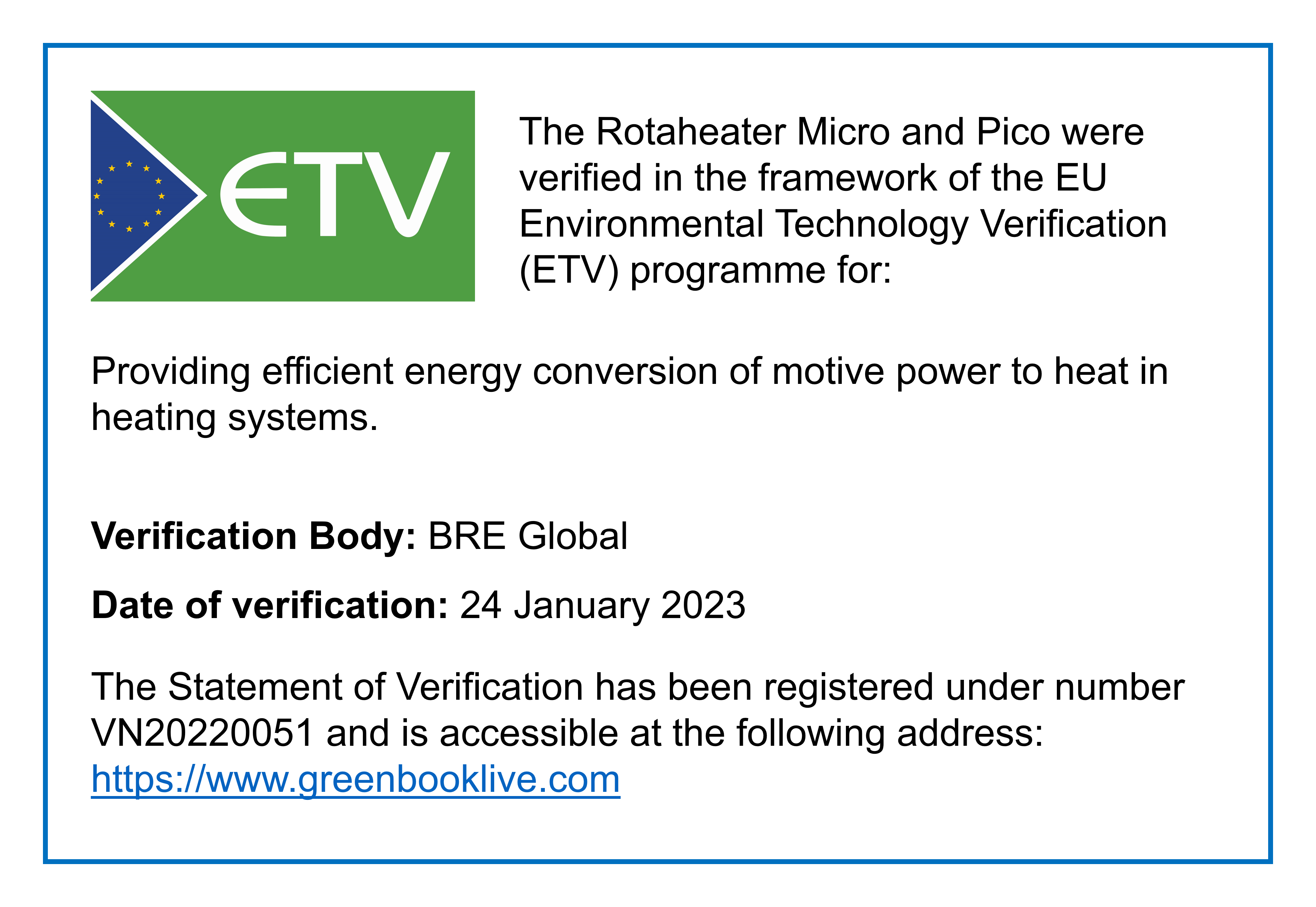 ETV, confidence Rotaheaters are highly effective